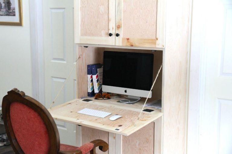 DIY Computer Cabinet with Doors • A Traditional Life