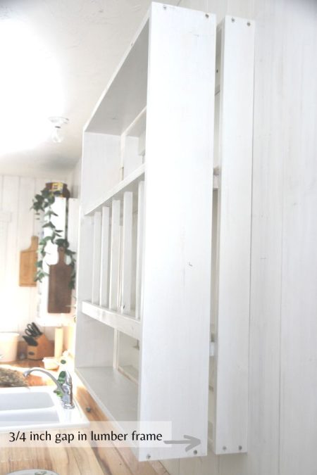 DIY Plate Rack Shelf • A Traditional Life