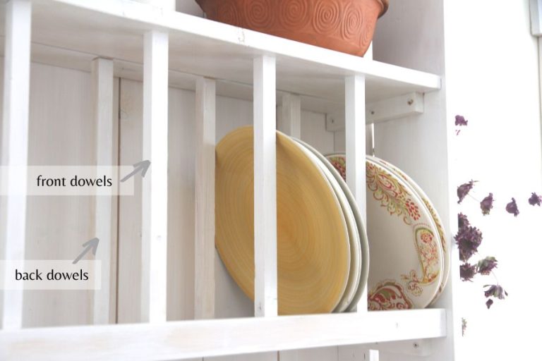 DIY Plate Rack Shelf • A Traditional Life