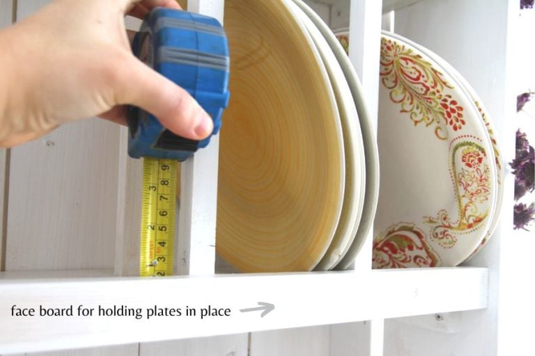 DIY Plate Rack Shelf • A Traditional Life