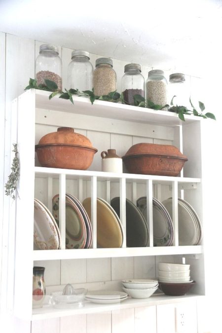 DIY Plate Rack Shelf • A Traditional Life